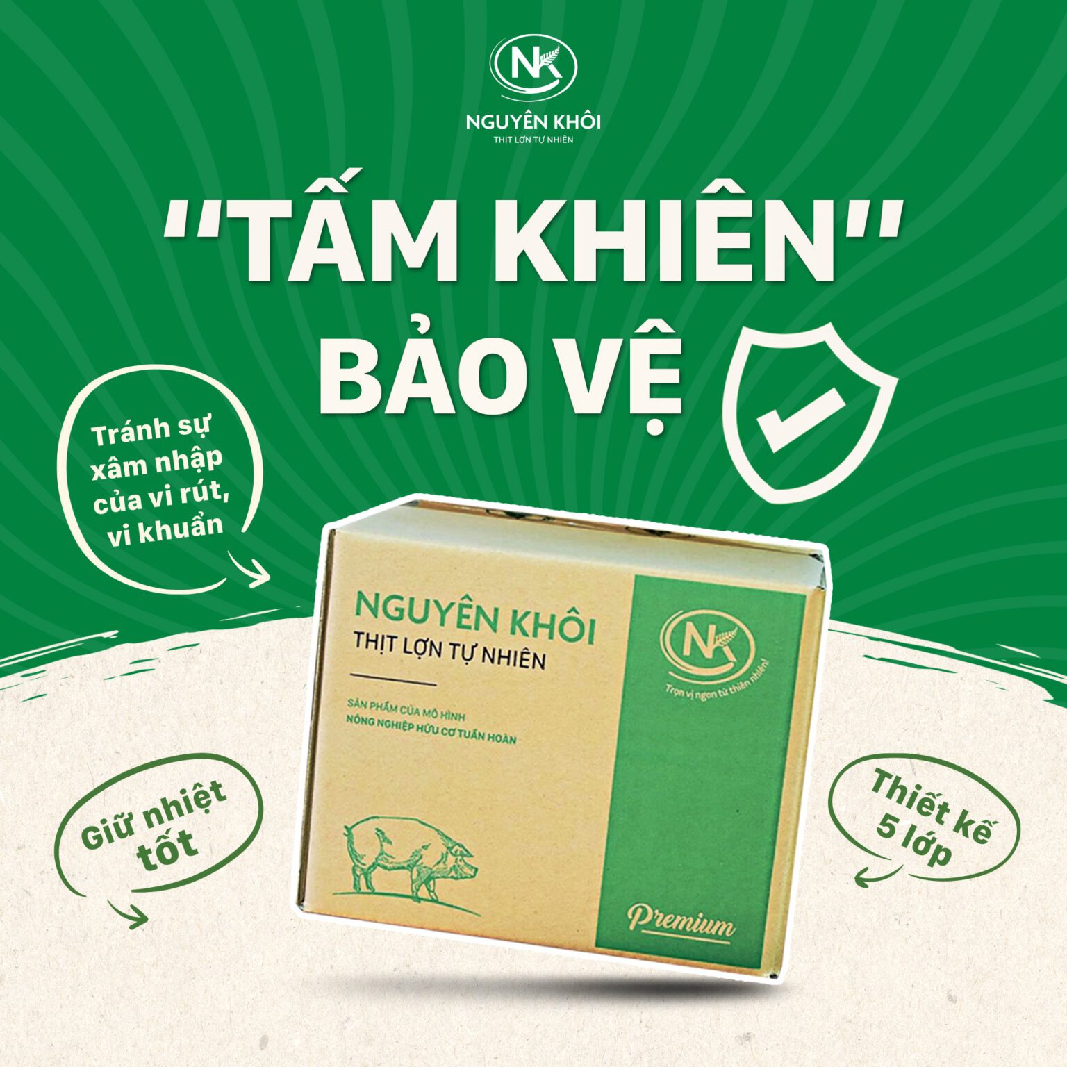 Hộp carton 5 lớp giữ nhiệt: “Kaizen” trong quy trình vận chuyển thịt lợn tự nhiên Nguyên Khôi ...